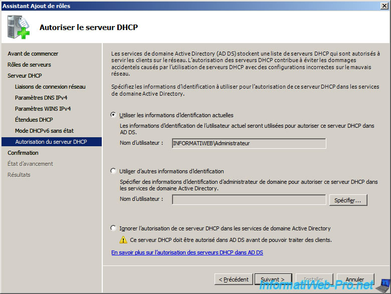 Create a DHCP server on Windows Server 2008 - Windows Server - Tutorials - InformatiWeb Pro